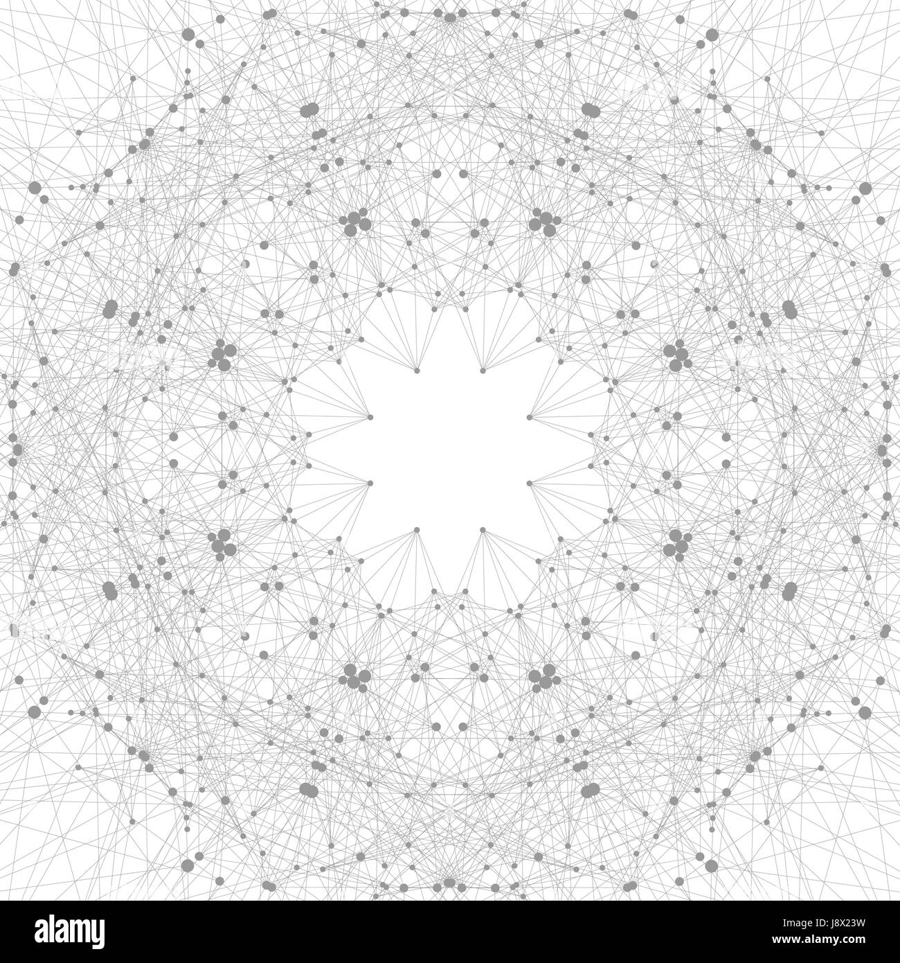 Geometric Abstract Background With Connected Line And Dots Vector