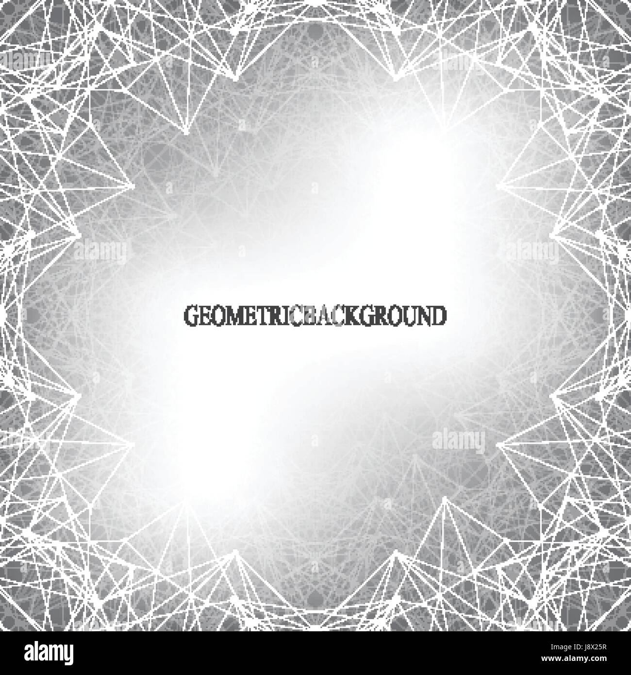 Geometric Grey Background Molecule And Communication Connected Lines With Dots Vector