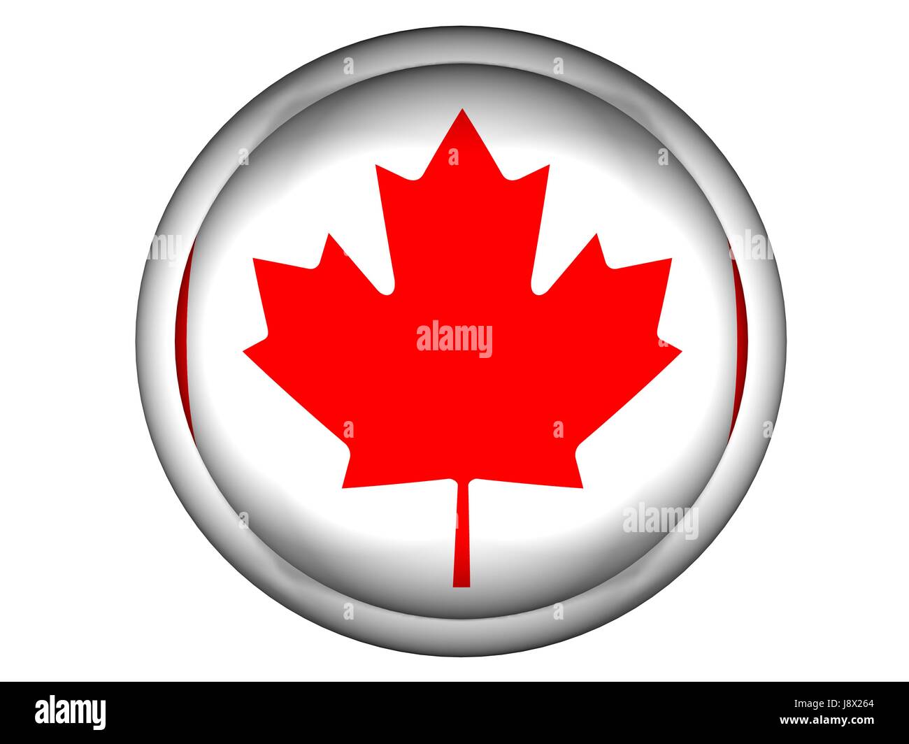symbolic, colour, emblem, illustration, canada, flag, circle, button ...