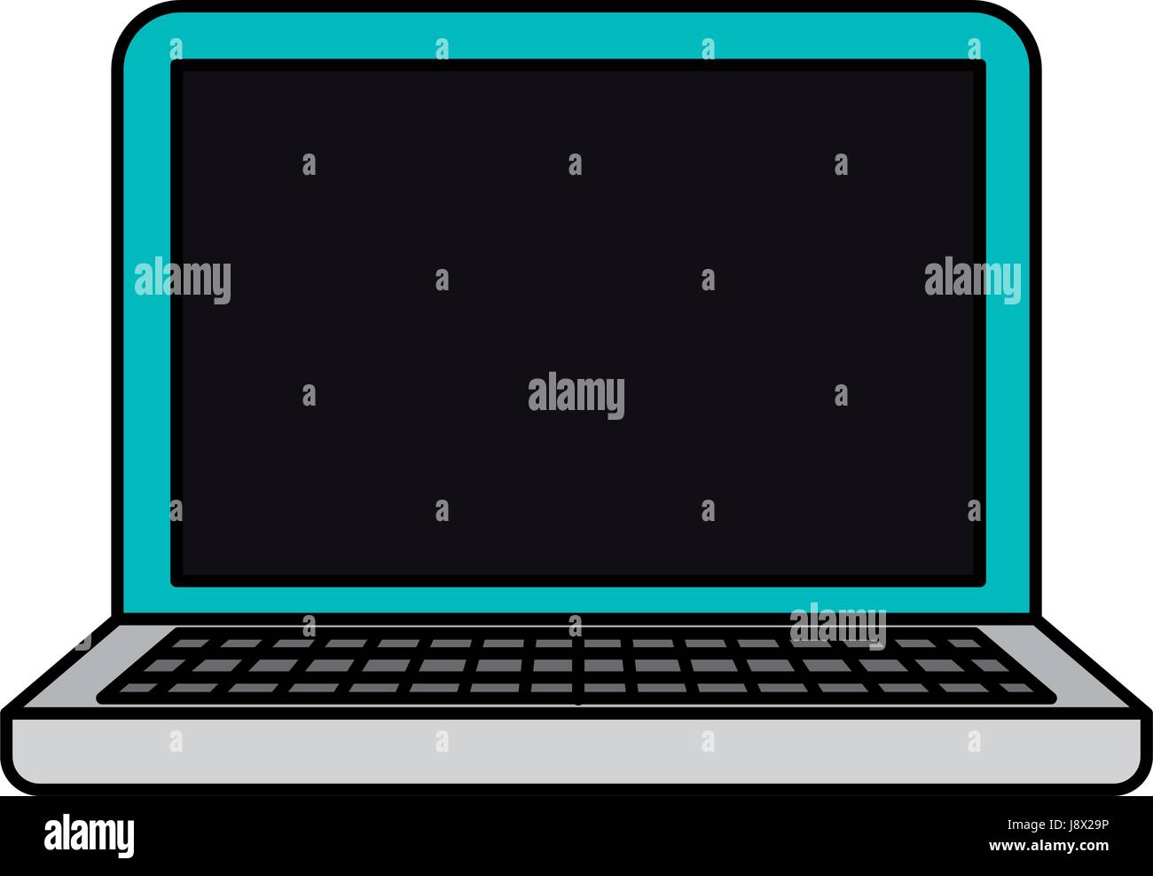 colorful silhouette of laptop computer Stock Vector Image & Art - Alamy