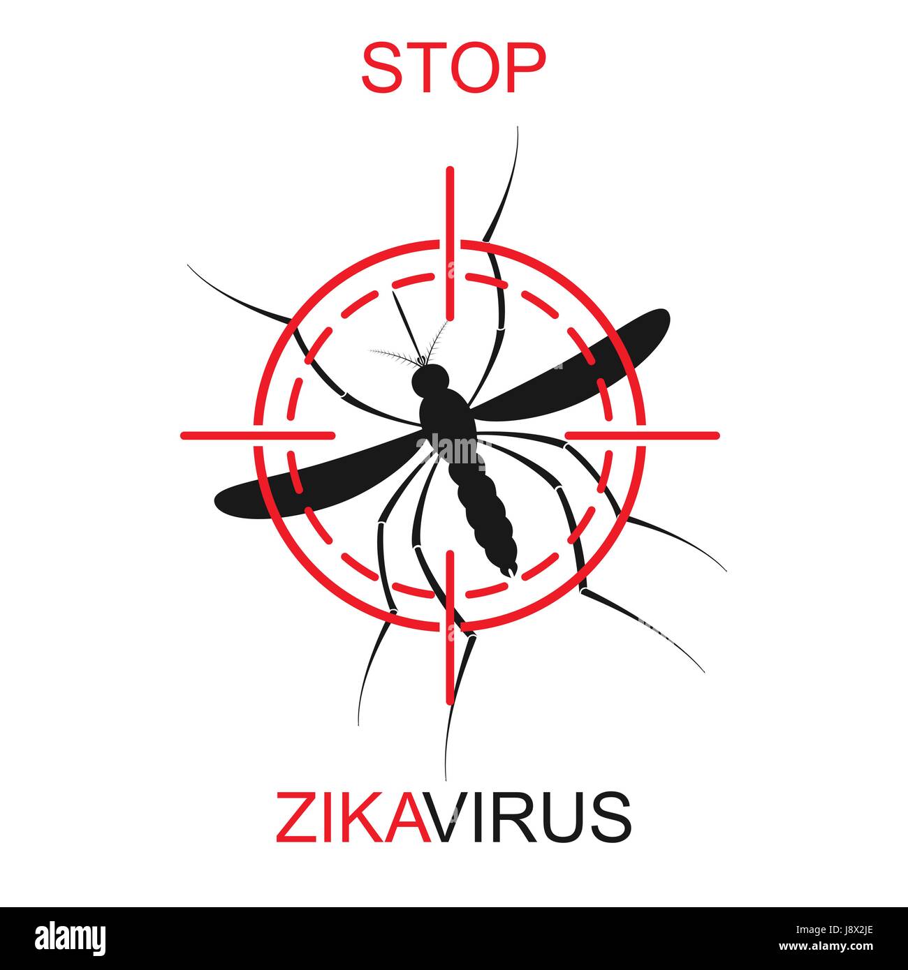 Zika mosquito vector. Virus alert. Aedes Aegypti isolated on white ...