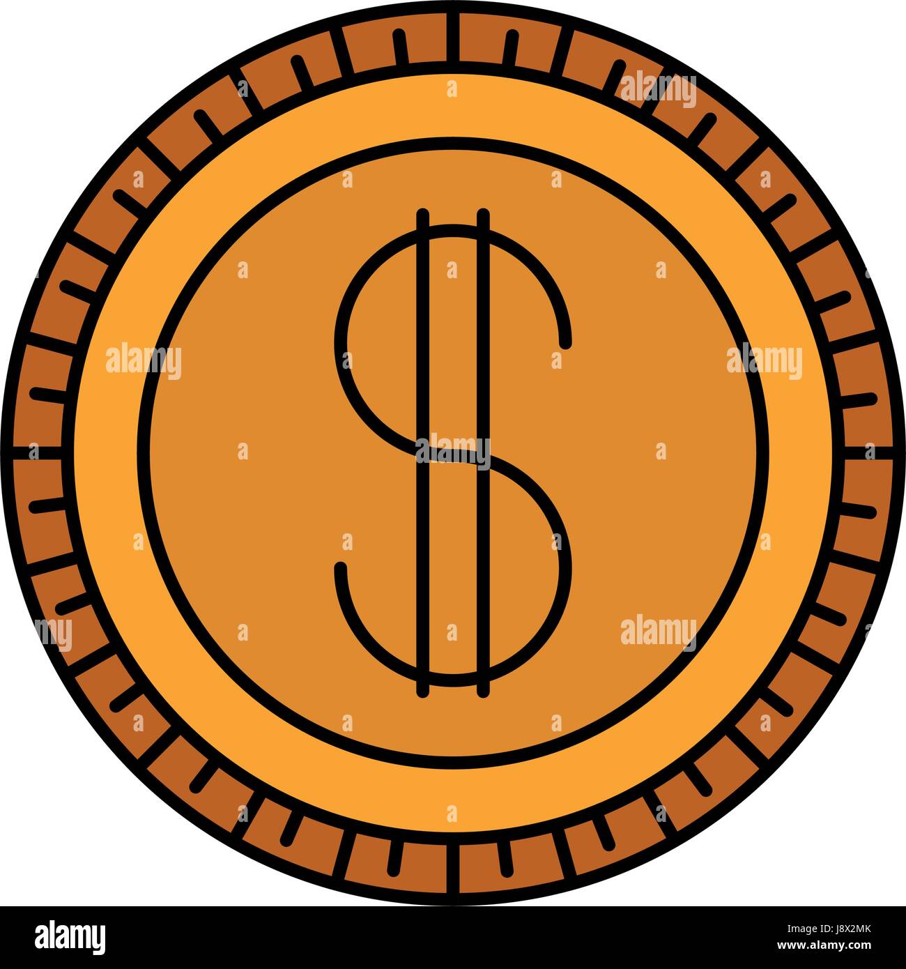 colorful silhouette of coin icon Stock Vector Image & Art - Alamy