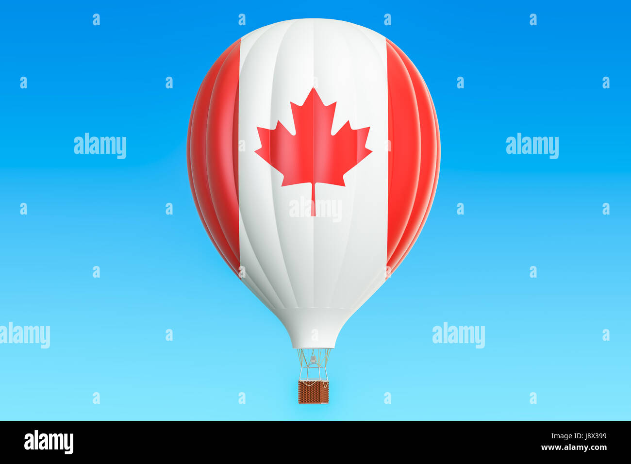 Hot air balloon with Canada flag, 3D rendering Stock Photo - Alamy