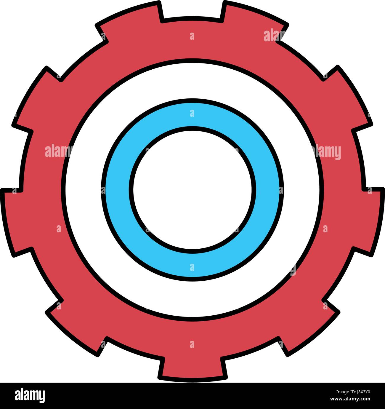 color sectors silhouette of gear of wheel Stock Vector Image & Art - Alamy