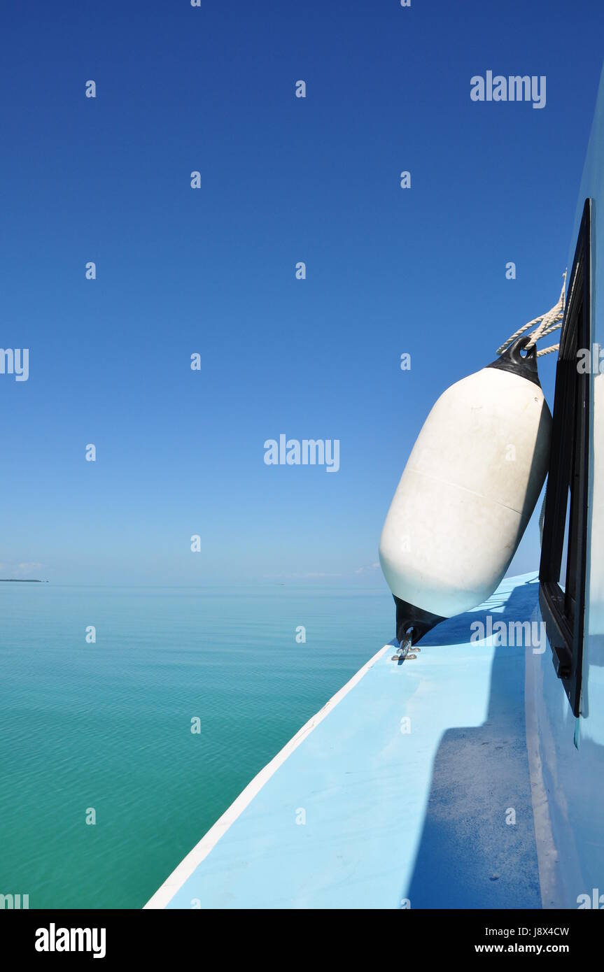 blue, buoy, caribbean, salt water, sea, ocean, water, rowing boat ...