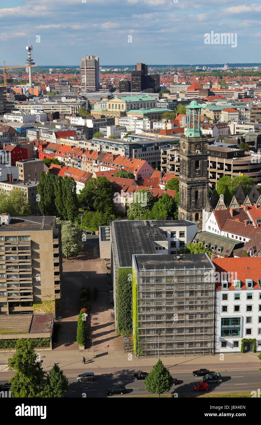 saxony, skyline, vertical, hanover, city, town, germany, german federal ...