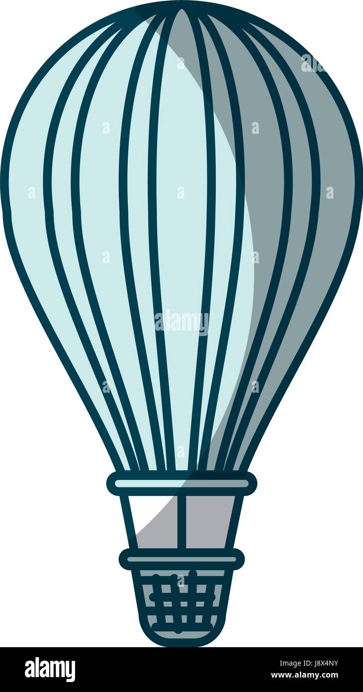blue shading silhouette of hot air balloon Stock Vector Image & Art - Alamy