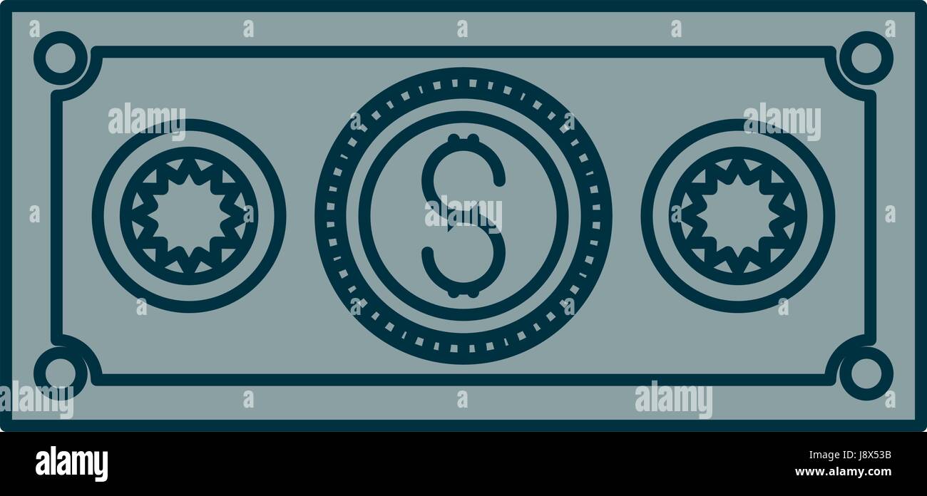 blue shading silhouette of money bill icon Stock Vector Image & Art - Alamy