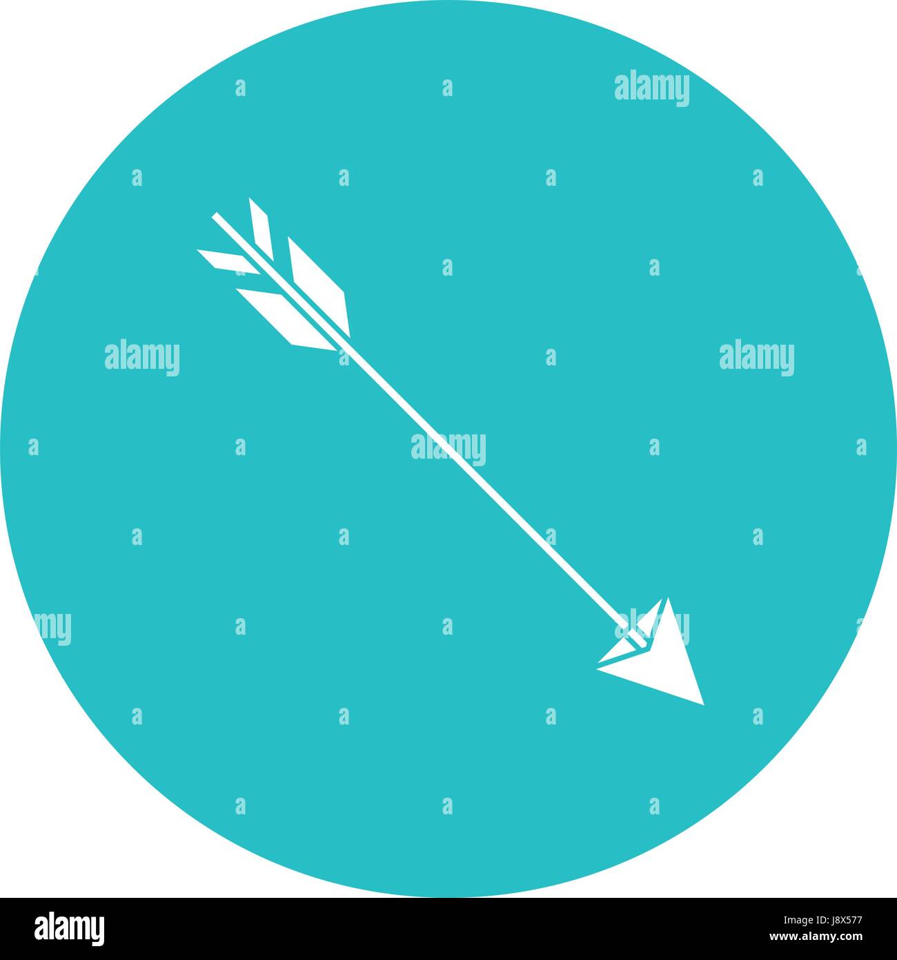 circle light blue with hunting arrow Stock Vector Image & Art - Alamy