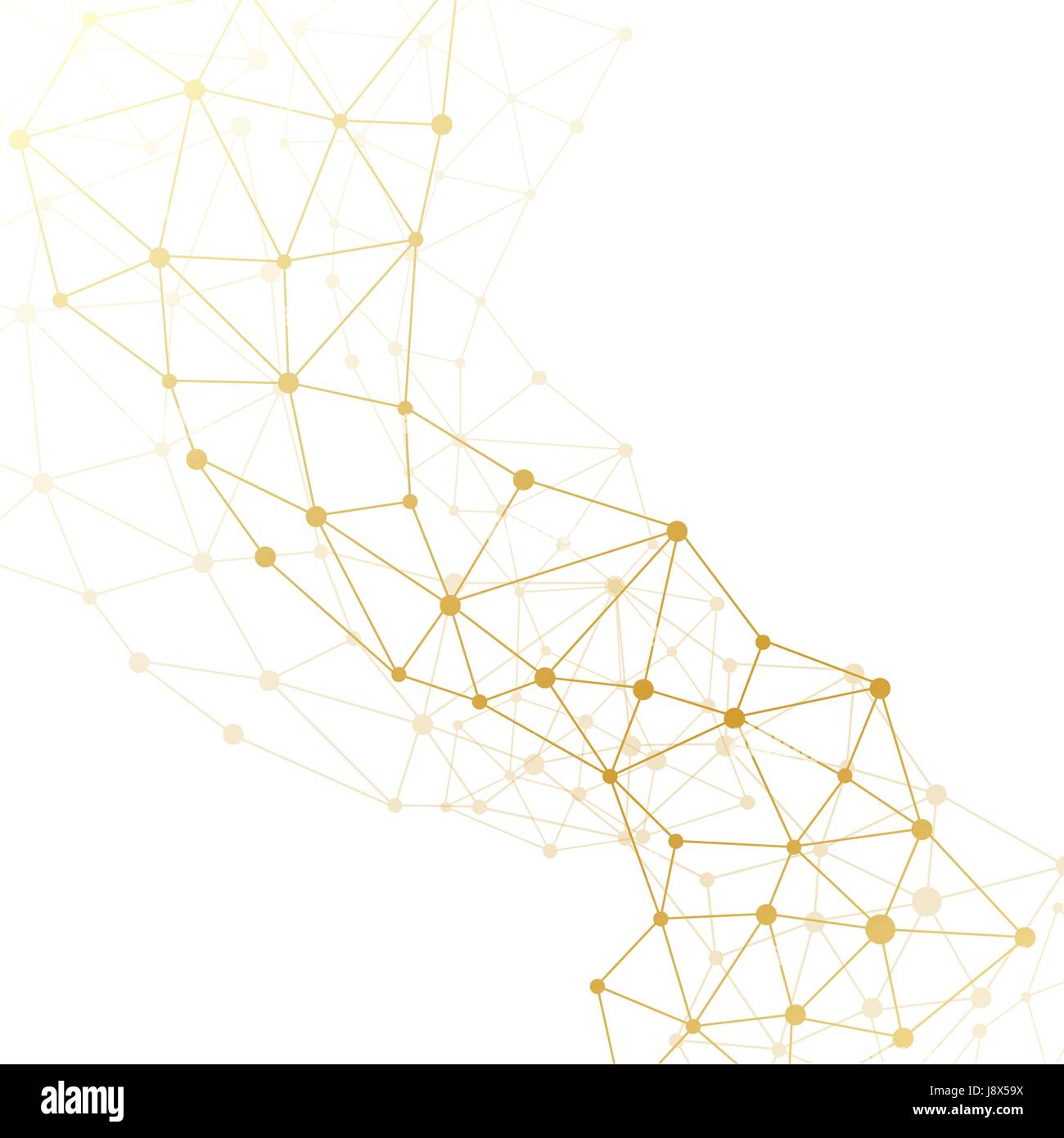 Golden Molecule And Communication Background Vector Illustration Stock Vector Image And Art Alamy