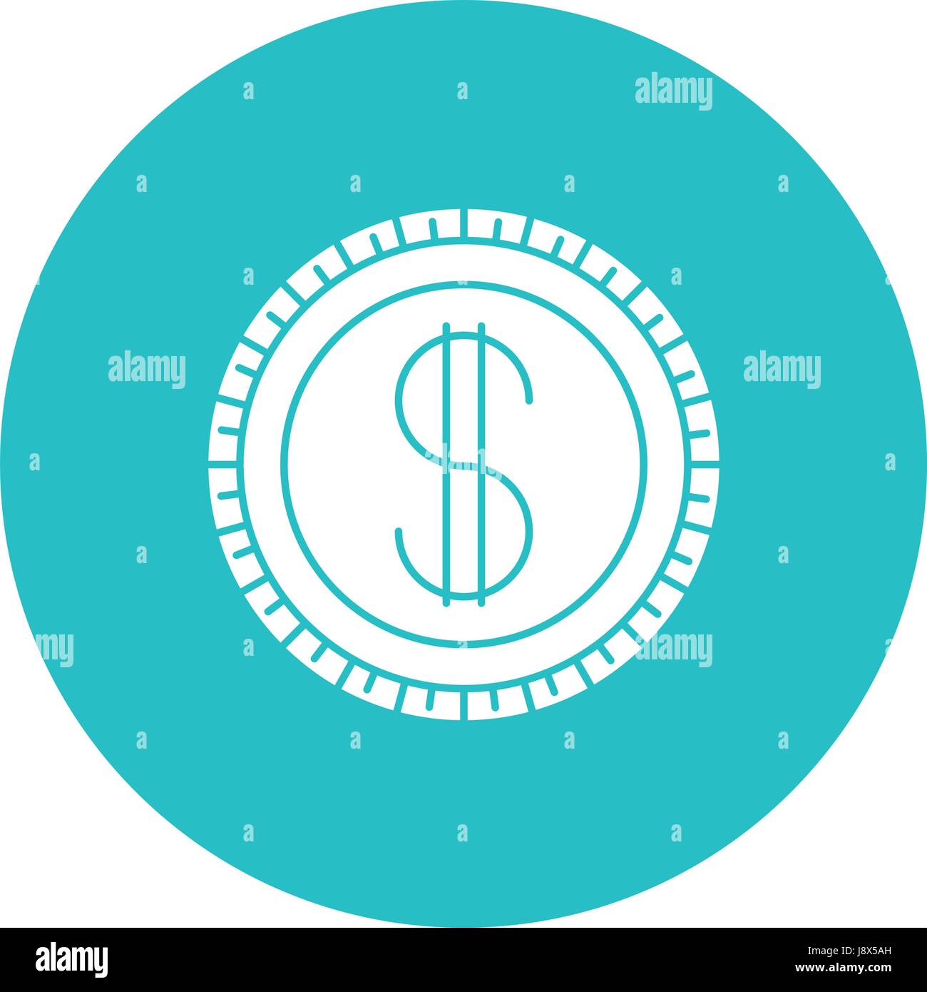 circle light blue with coin icon Stock Vector Image & Art - Alamy