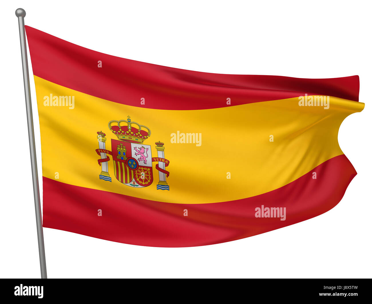 isolated, symbolic, colour, emblem, spain, illustration, flag, banner ...