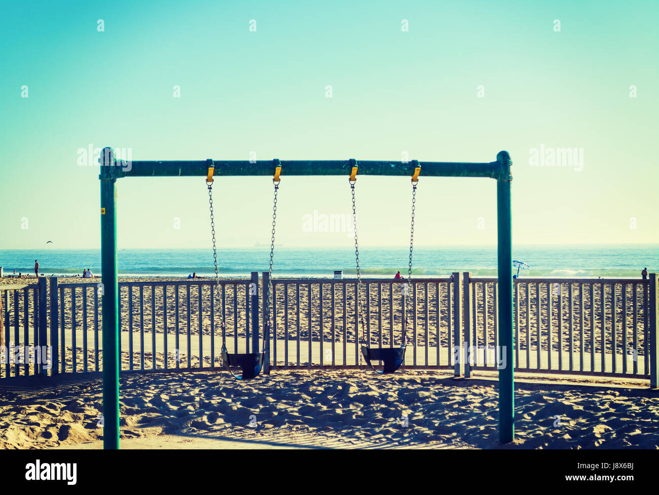 swing by the sea in Venice beach, California Stock Photo - Alamy
