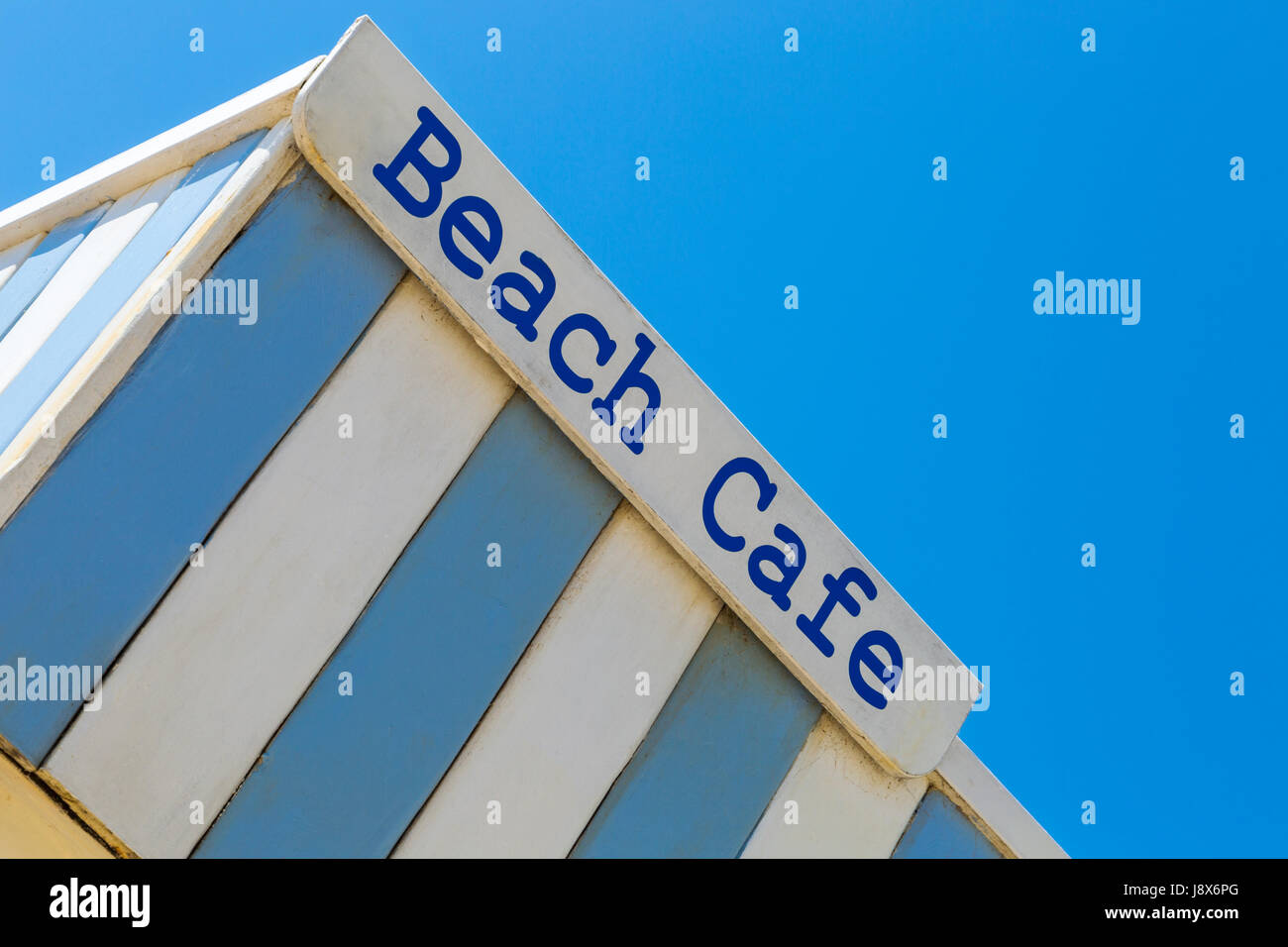Beach hut cafe sign in hi-res stock photography and images - Alamy
