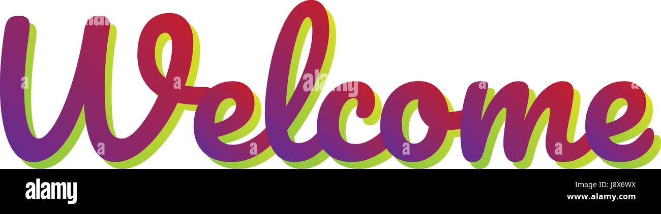 welcome vector banner, t-shirt design Stock Vector Image & Art - Alamy