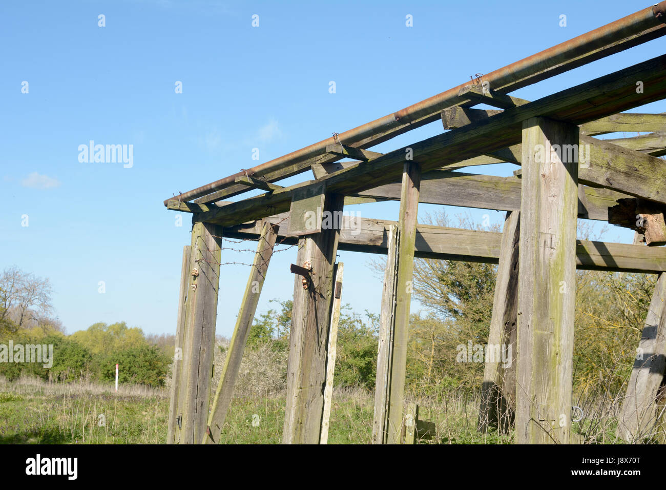 Old barn that is falling apart due to age and the impact of weather in ...