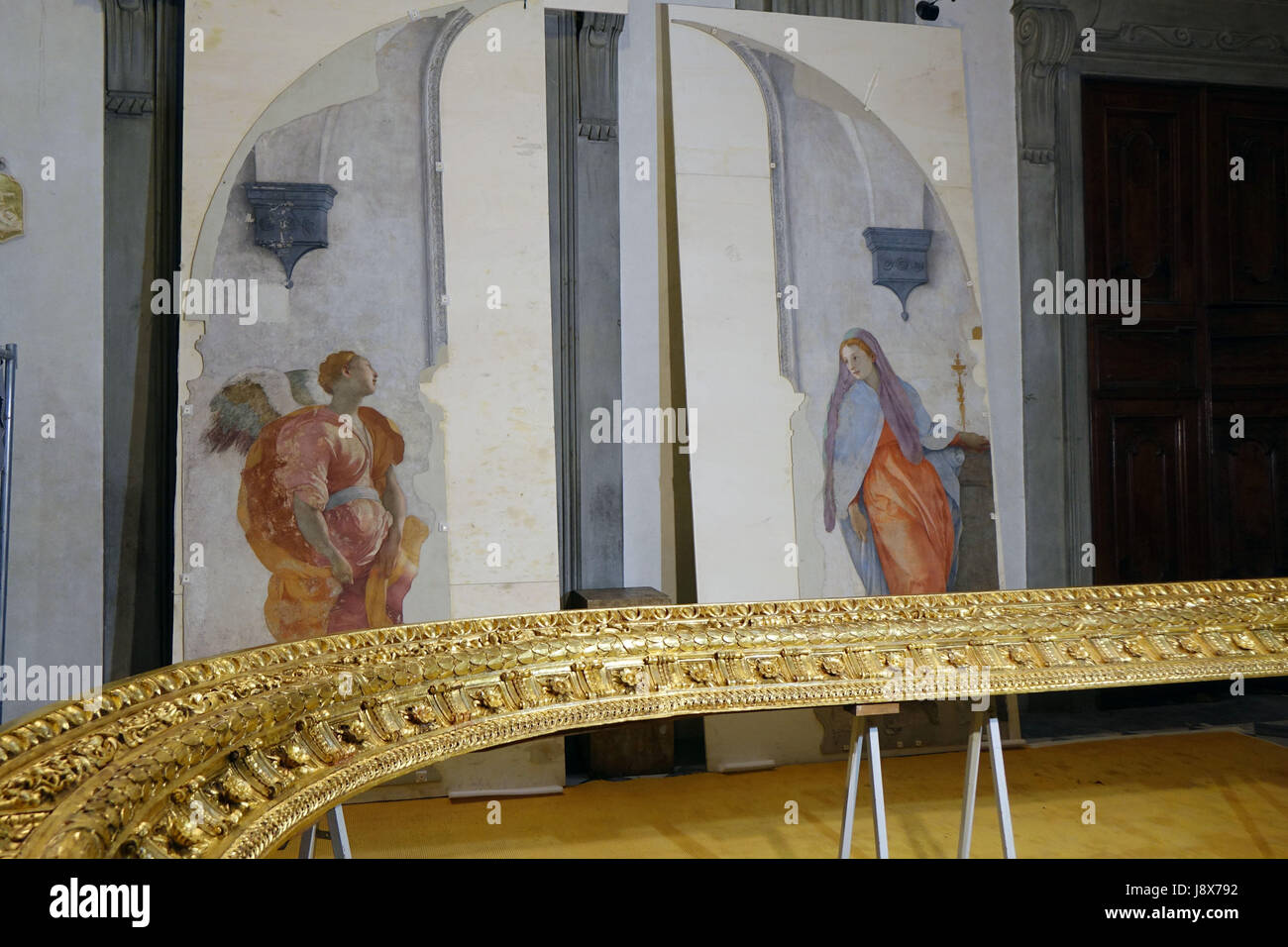 Florence, Restoration of the Capponi Chapel in Santa Felicita with ...