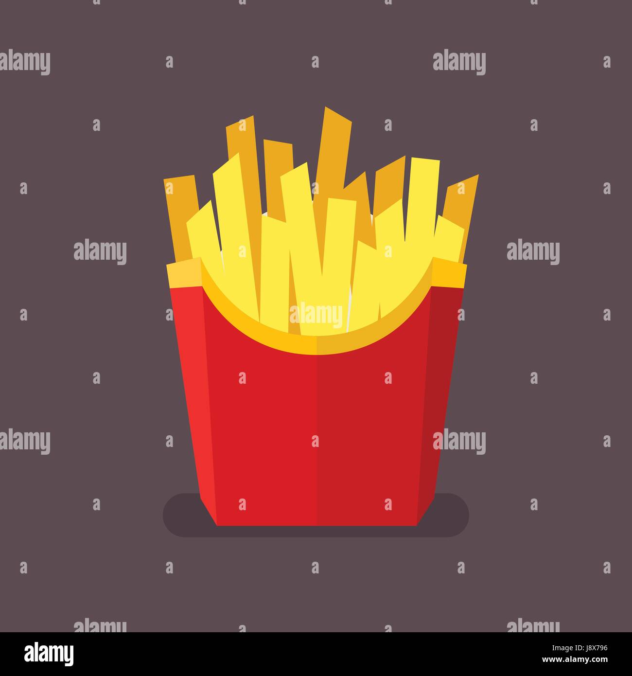 French fries in flat style. Vector illustration Stock Vector Image ...