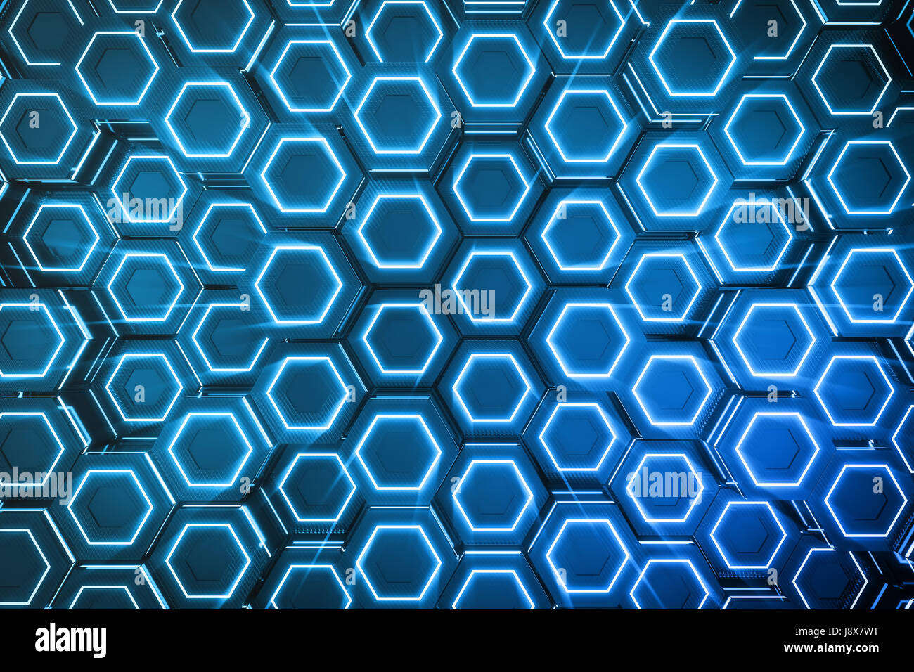 Blue Honeycomb Background