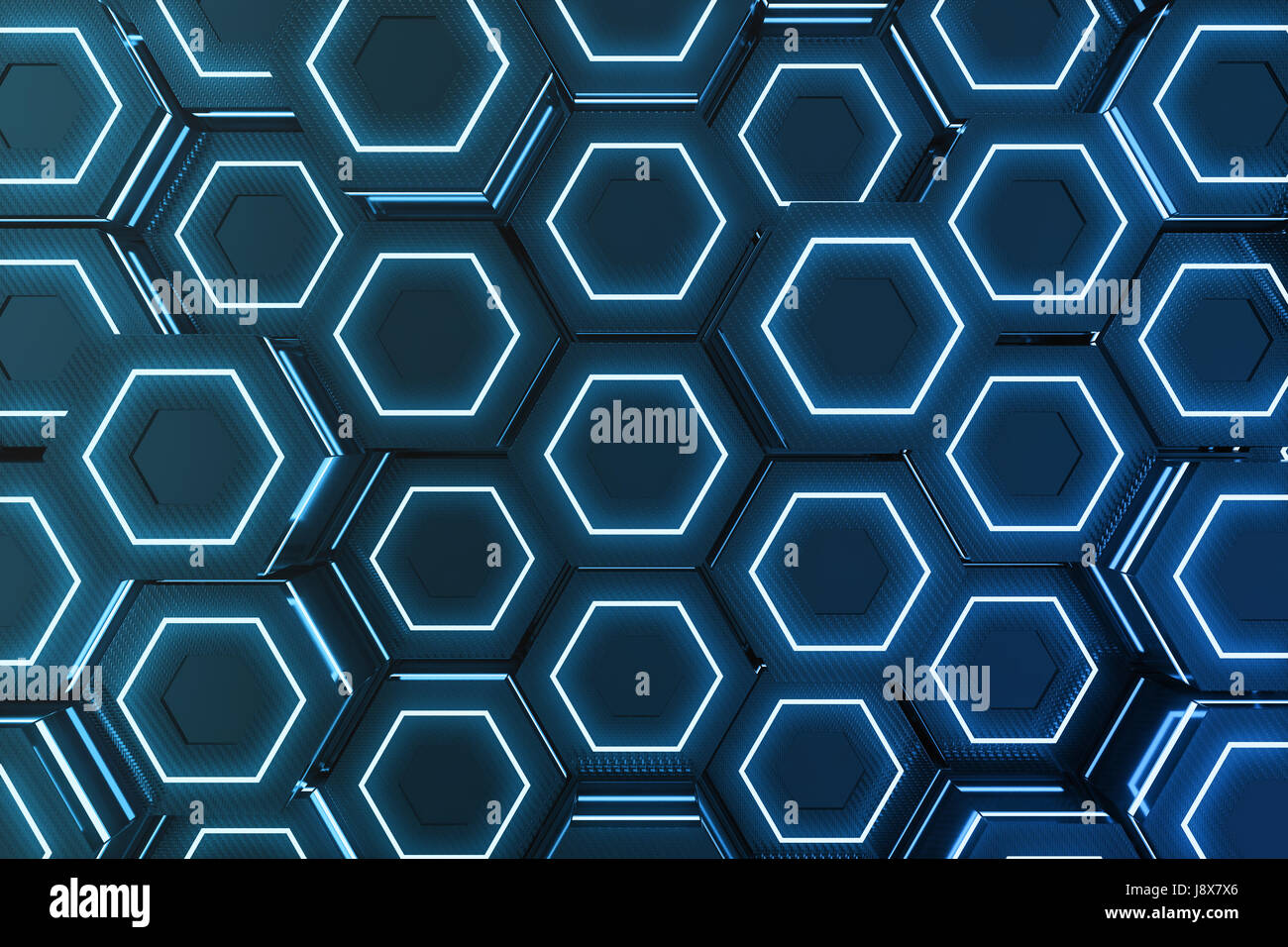 Hexagon Pattern Blue