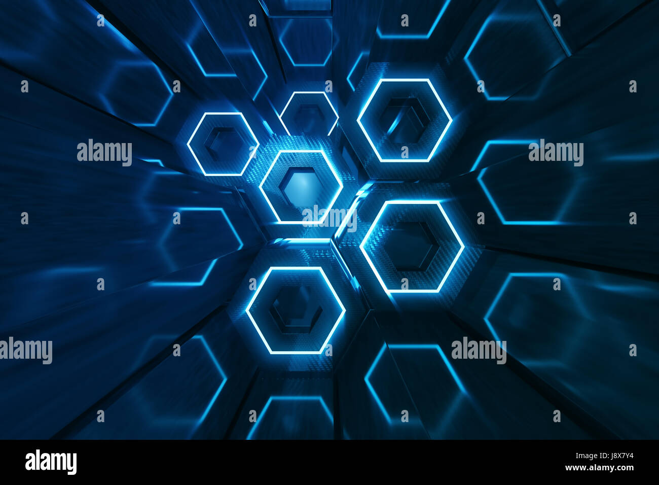 Blue Honeycomb Design