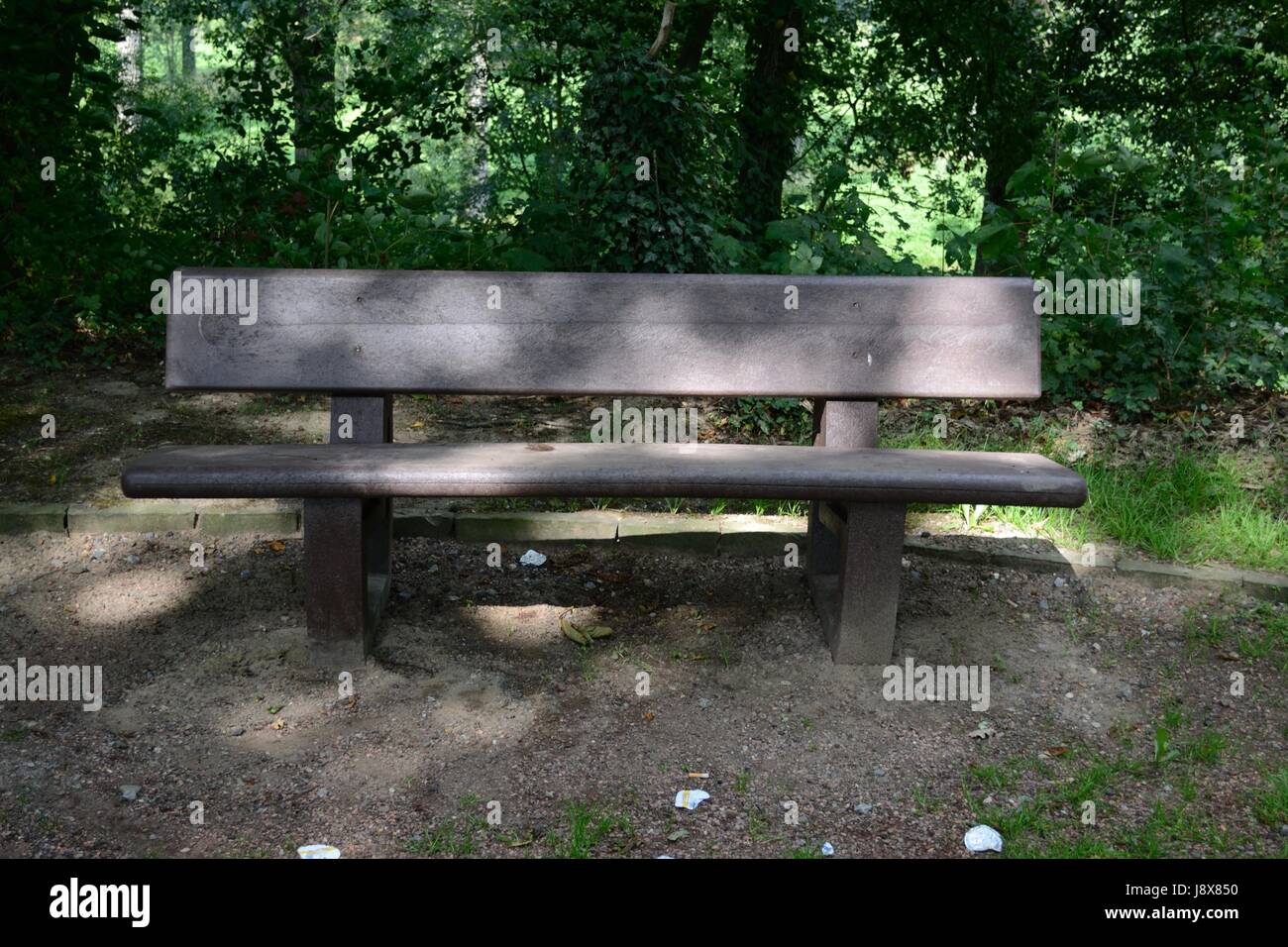 shady place with bench Stock Photo - Alamy
