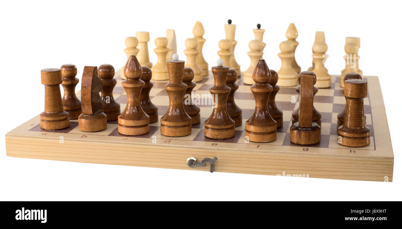 object, isolated, chess, wooden, white, strategy, board, game ...