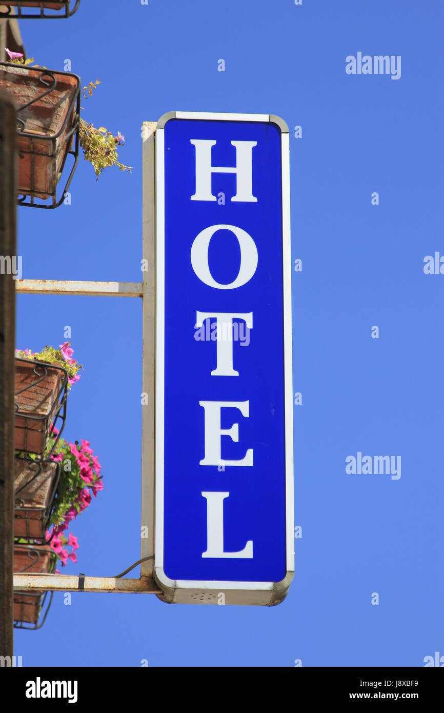 sign, signal, blue, writing, font, typography, hotel, strikingly ...