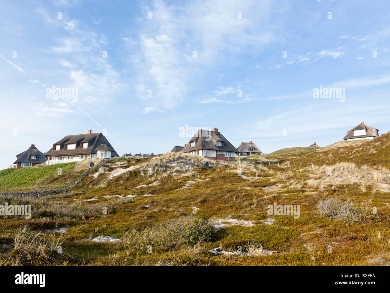 Dunes with summer houses at Hörnum, Sylt Stock Photo - Alamy