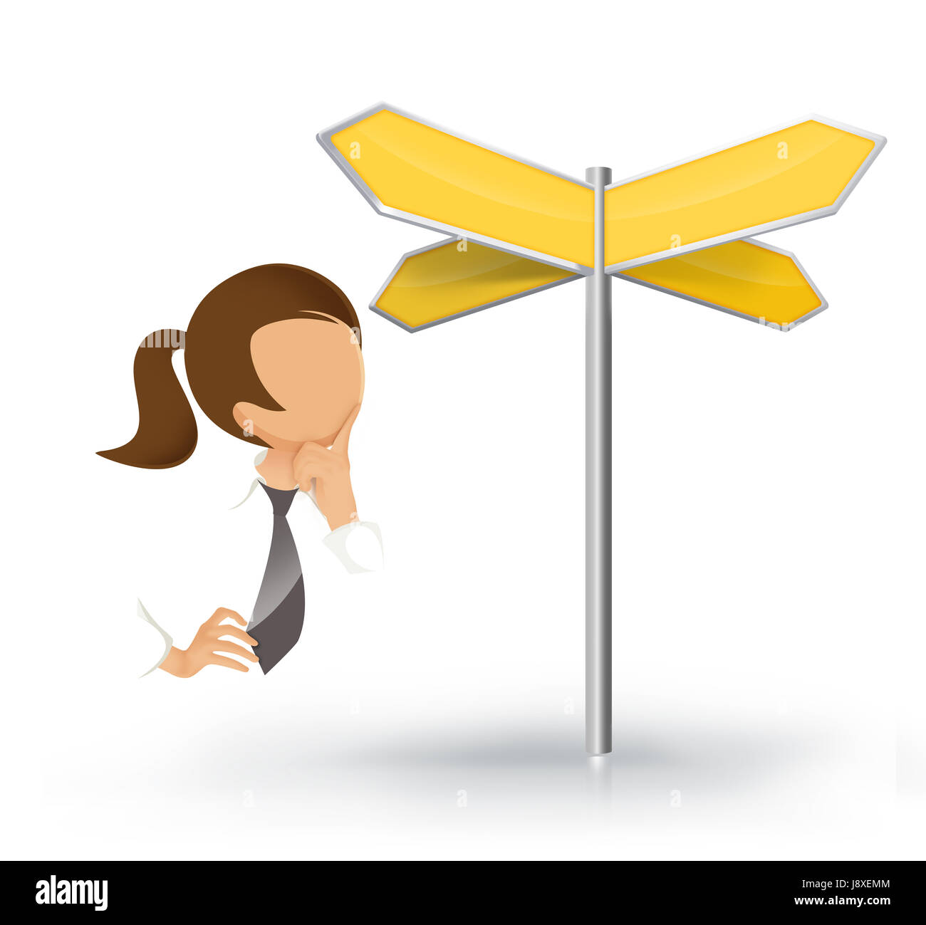 woman, direction, signpost, decision, decide, orientate, way, arrow ...