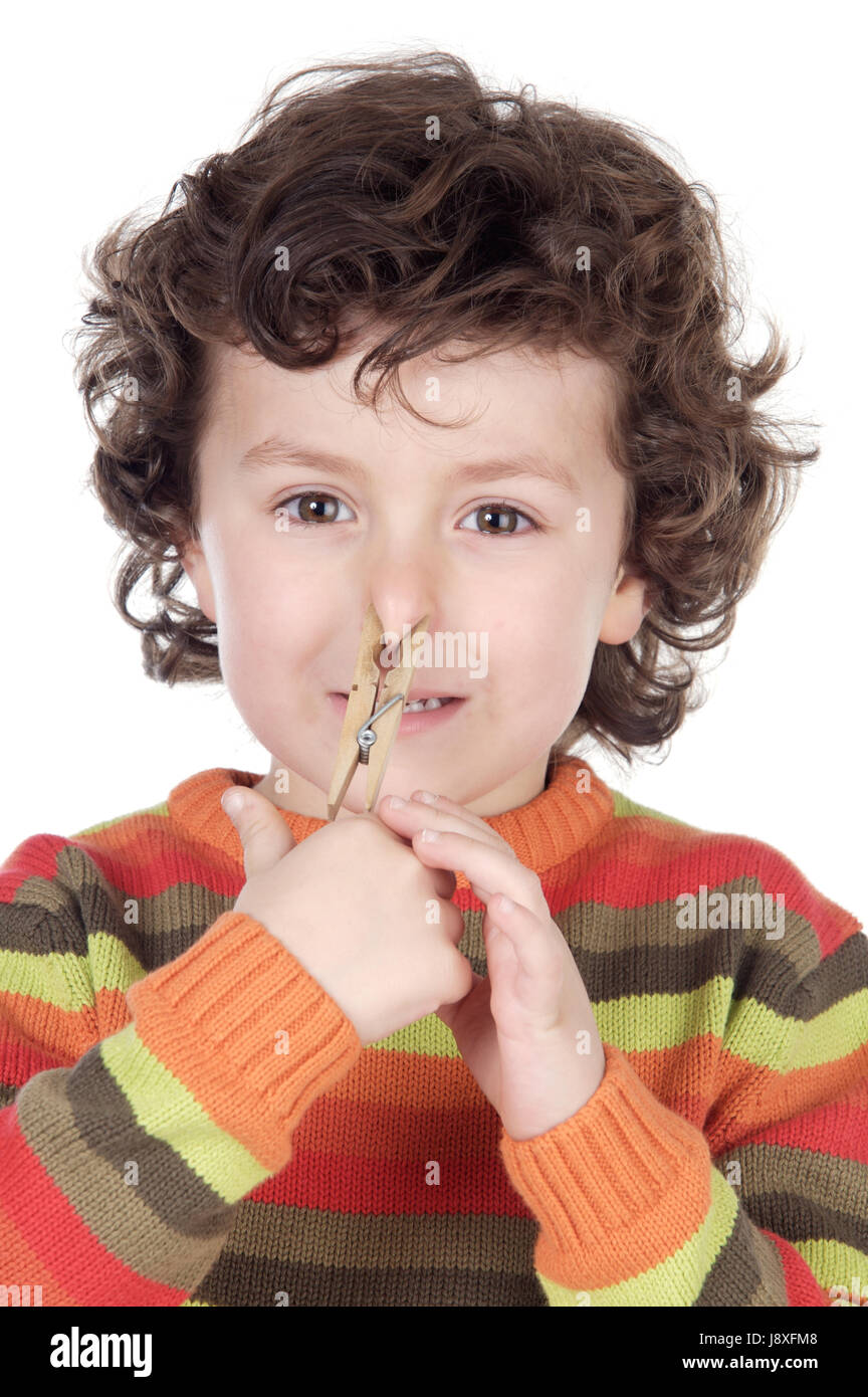 Nose peg child hi-res stock photography and images - Alamy