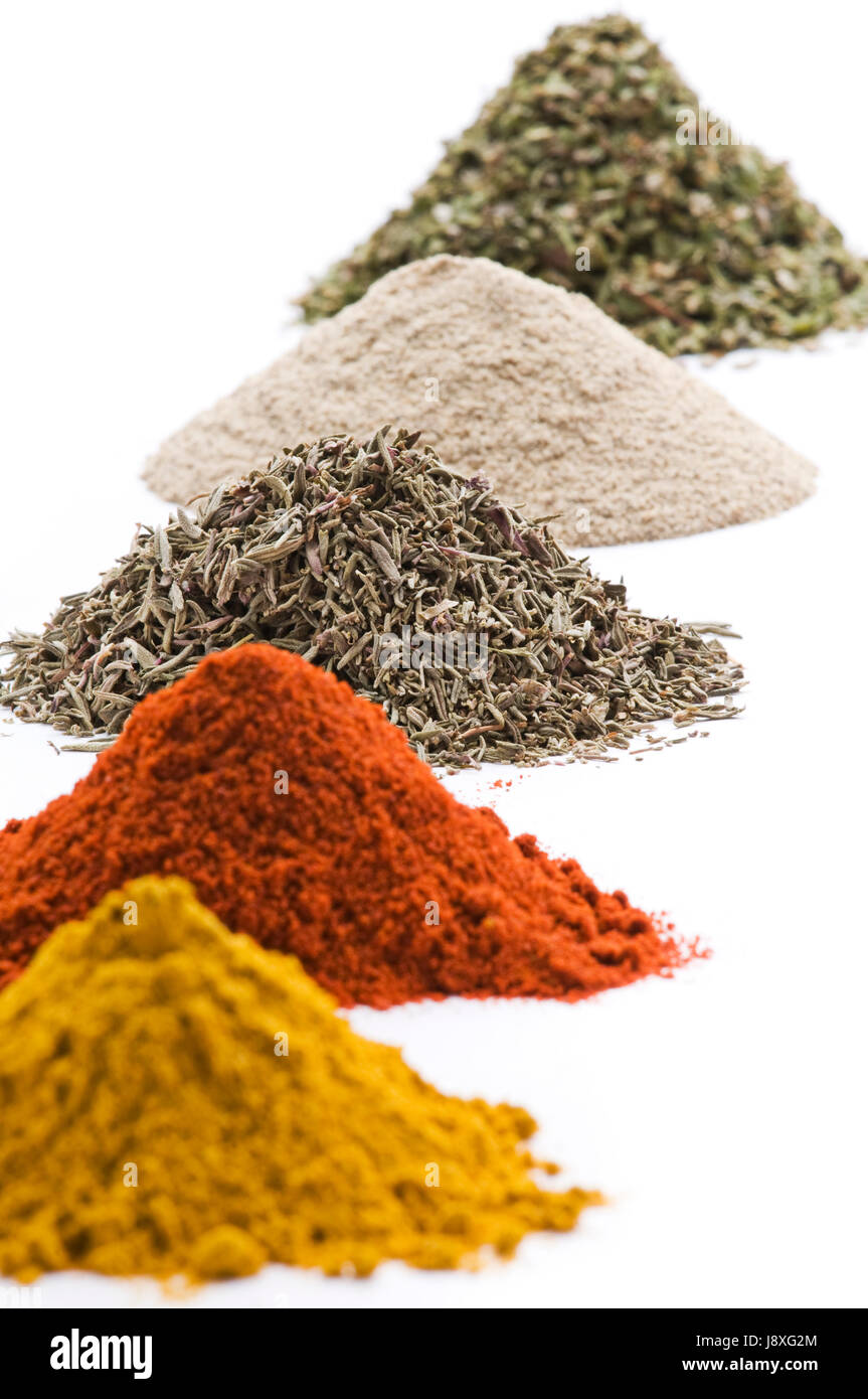 asian, ingredients, spices, oregano, chilli, chili, healthy, close ...