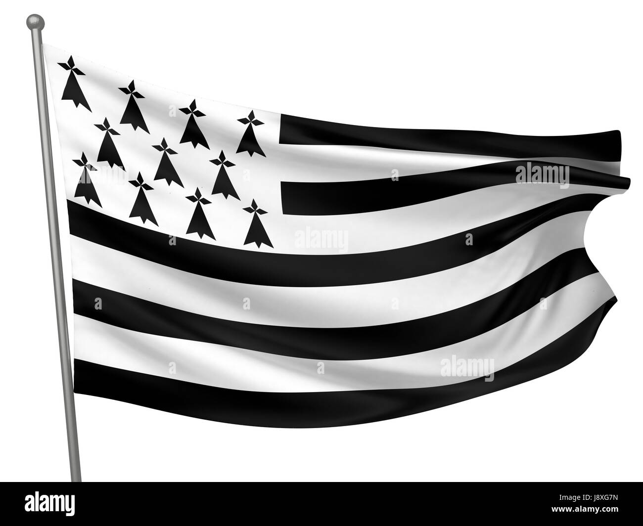 symbolic, colour, emblem, illustration, flag, brittany, banner ...