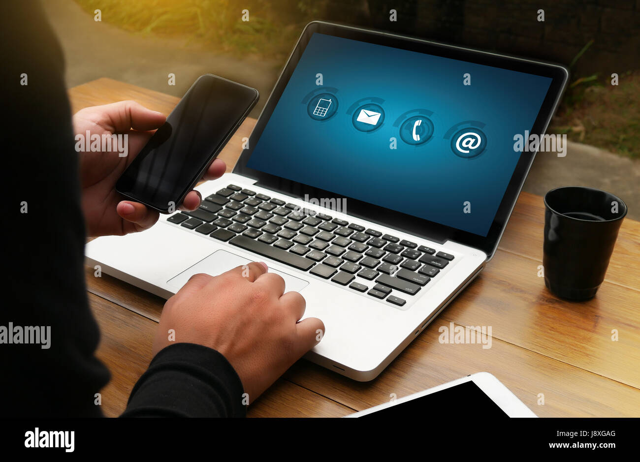 CONTACT US (Customer Support Hotline people CONNECT Stock Photo - Alamy