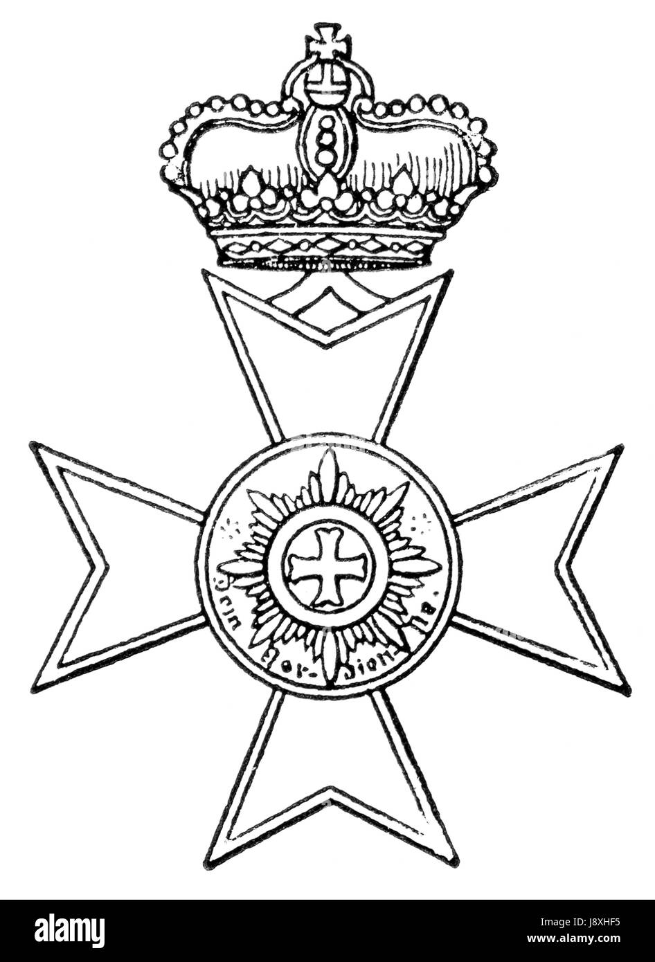 cross, prince, merit, crown, star, order, emblem, cross, black, swarthy ...
