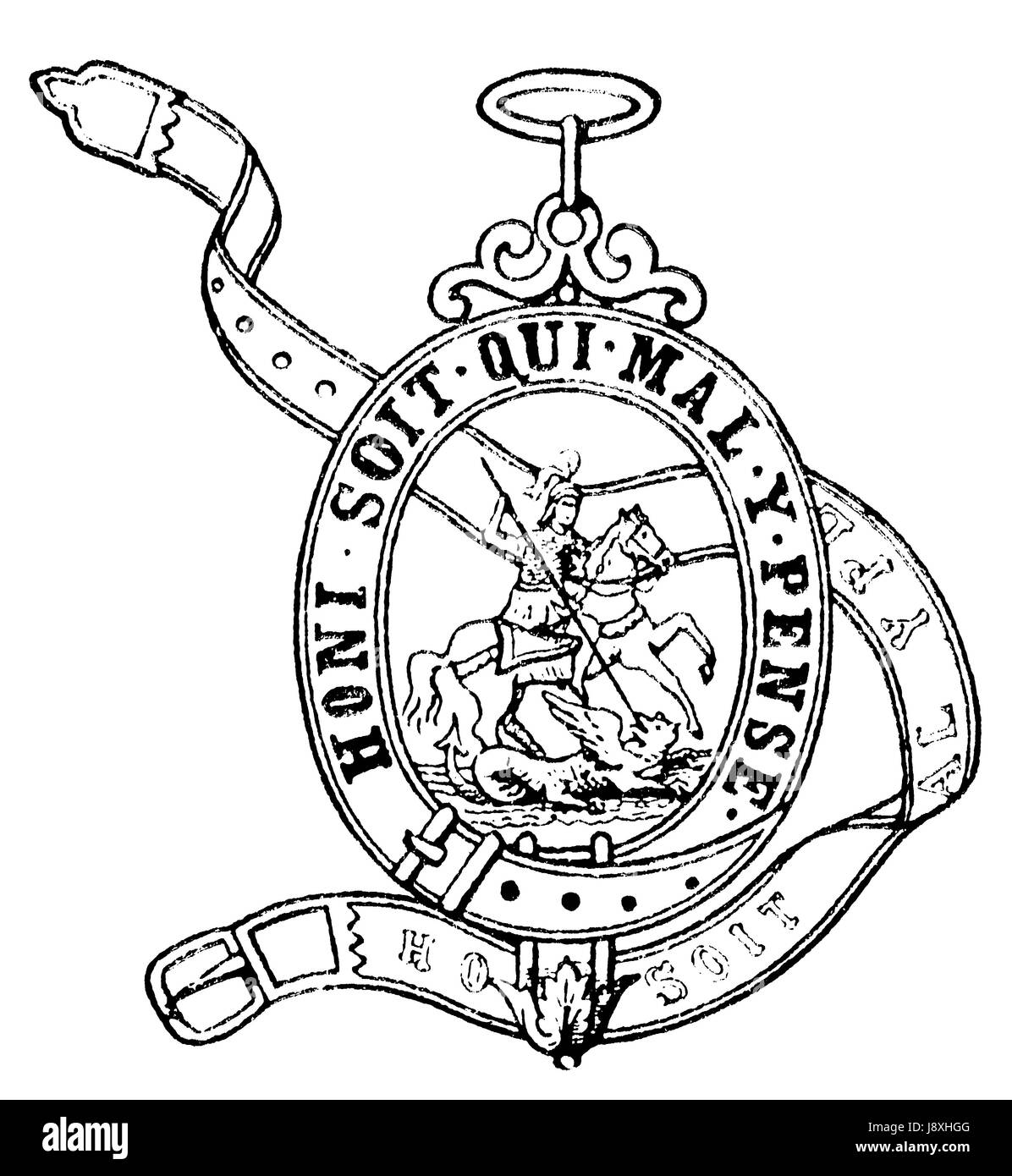 Insignia of order of the garter Cut Out Stock Images & Pictures - Alamy