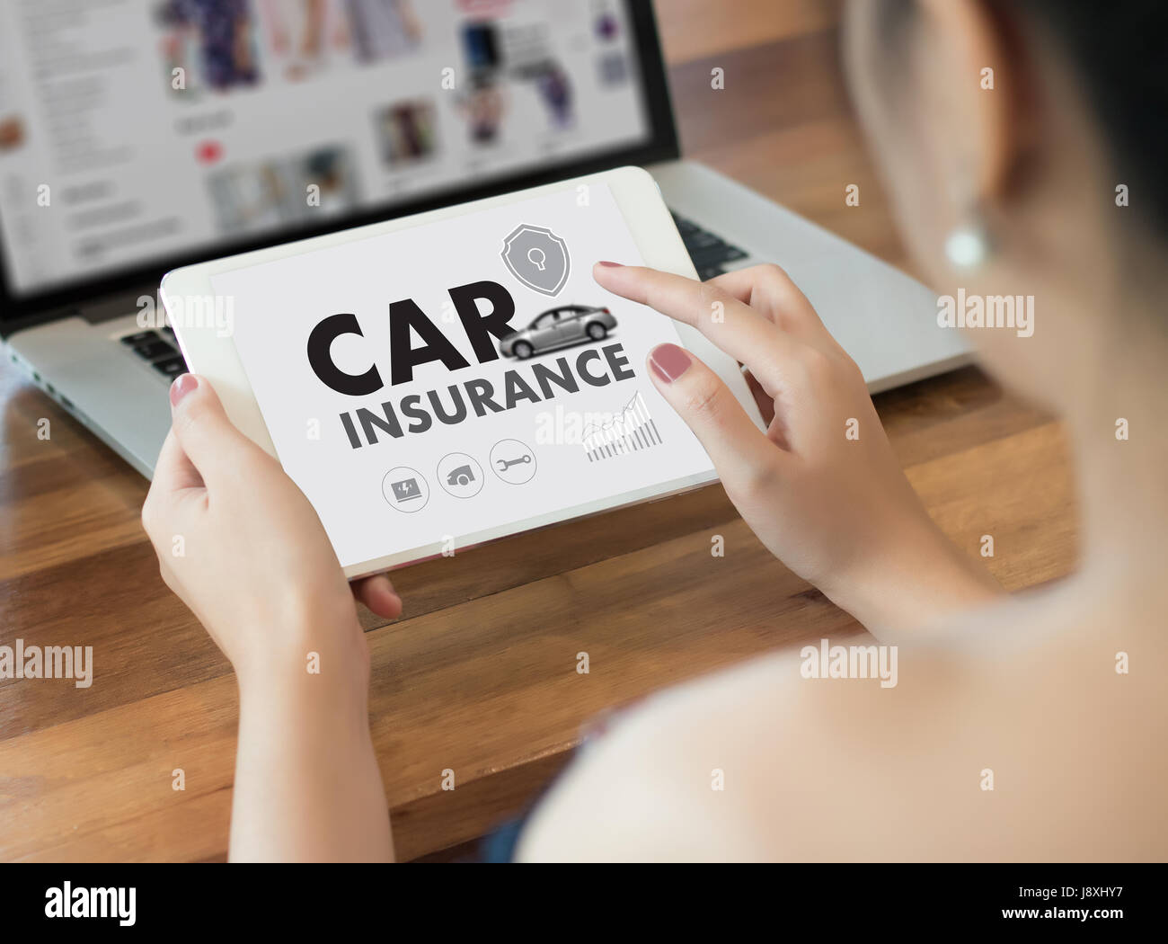 CAR INSURANCE Policies Safety Coverage Accident Claim Risk Stock Photo ...