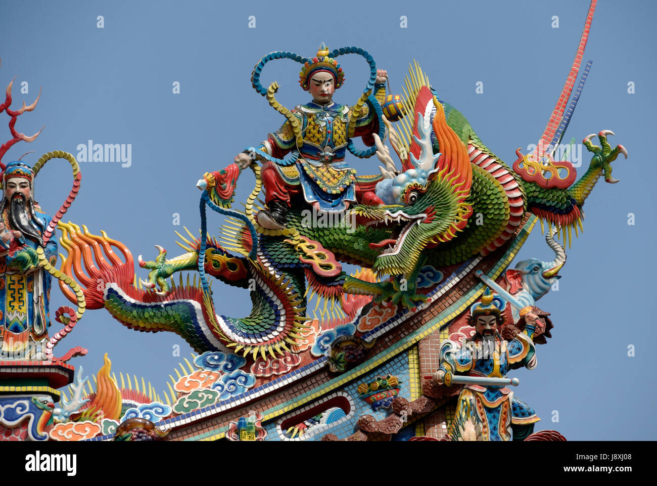 temple, chinese, taiwan, kite, kites, blue, religion, temple, green ...