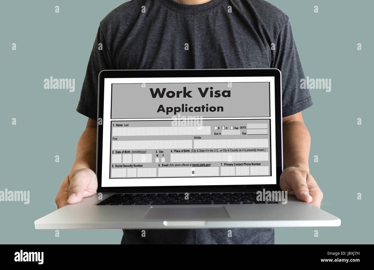 Visa Application Form Immigration Employment Recruitment Stock Photo ...