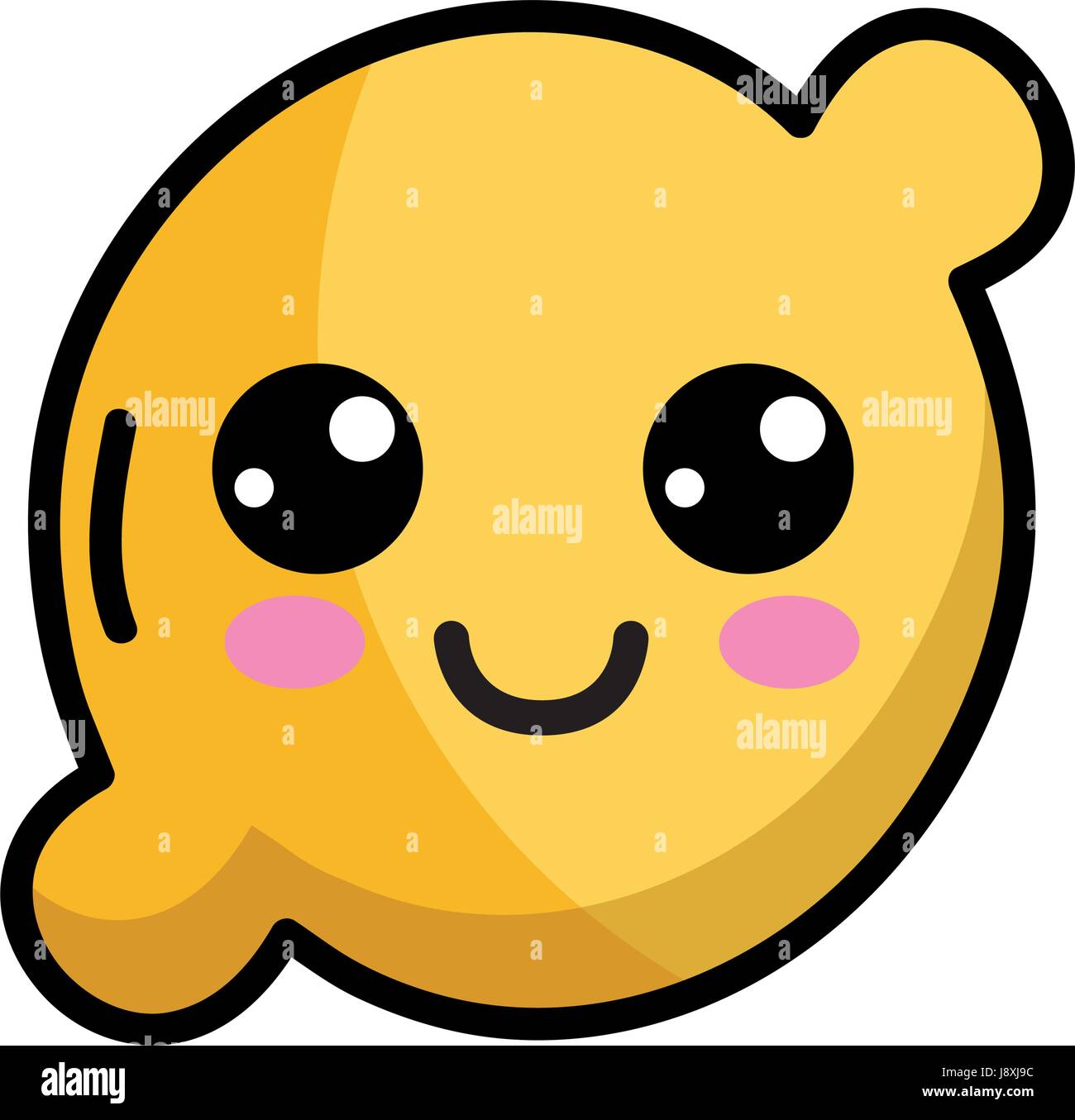 kawaii cute happy lemon fruit Stock Vector Image & Art - Alamy