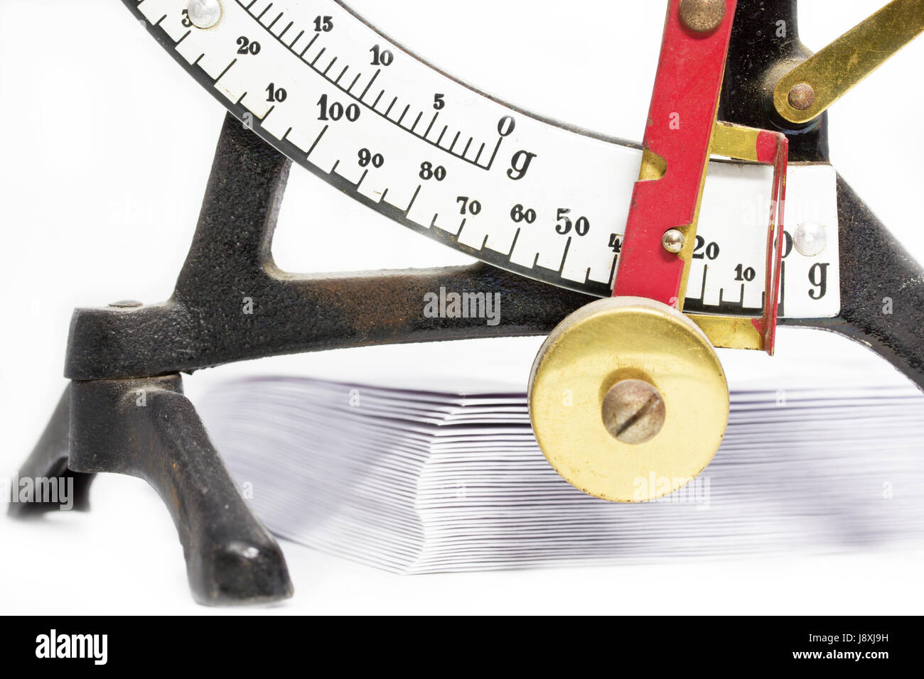 old-fashioned letter scale with letters Stock Photo - Alamy