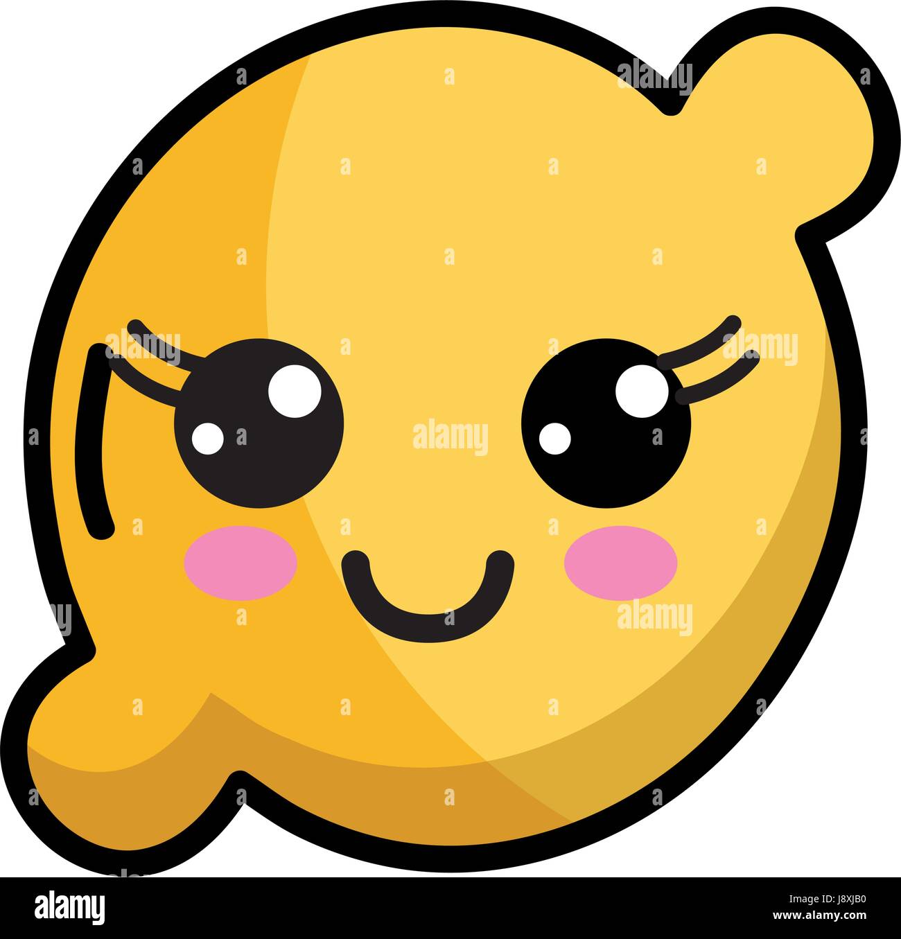 kawaii cute happy lemon fruit Stock Vector Image & Art - Alamy