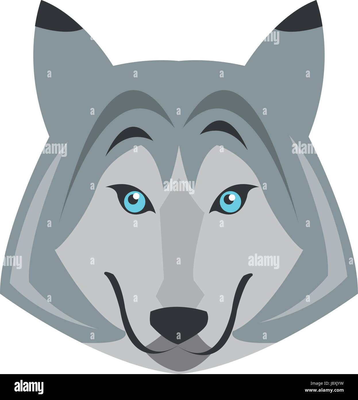 portrait of wolf. husky animal wildlife image Stock Vector Image & Art ...