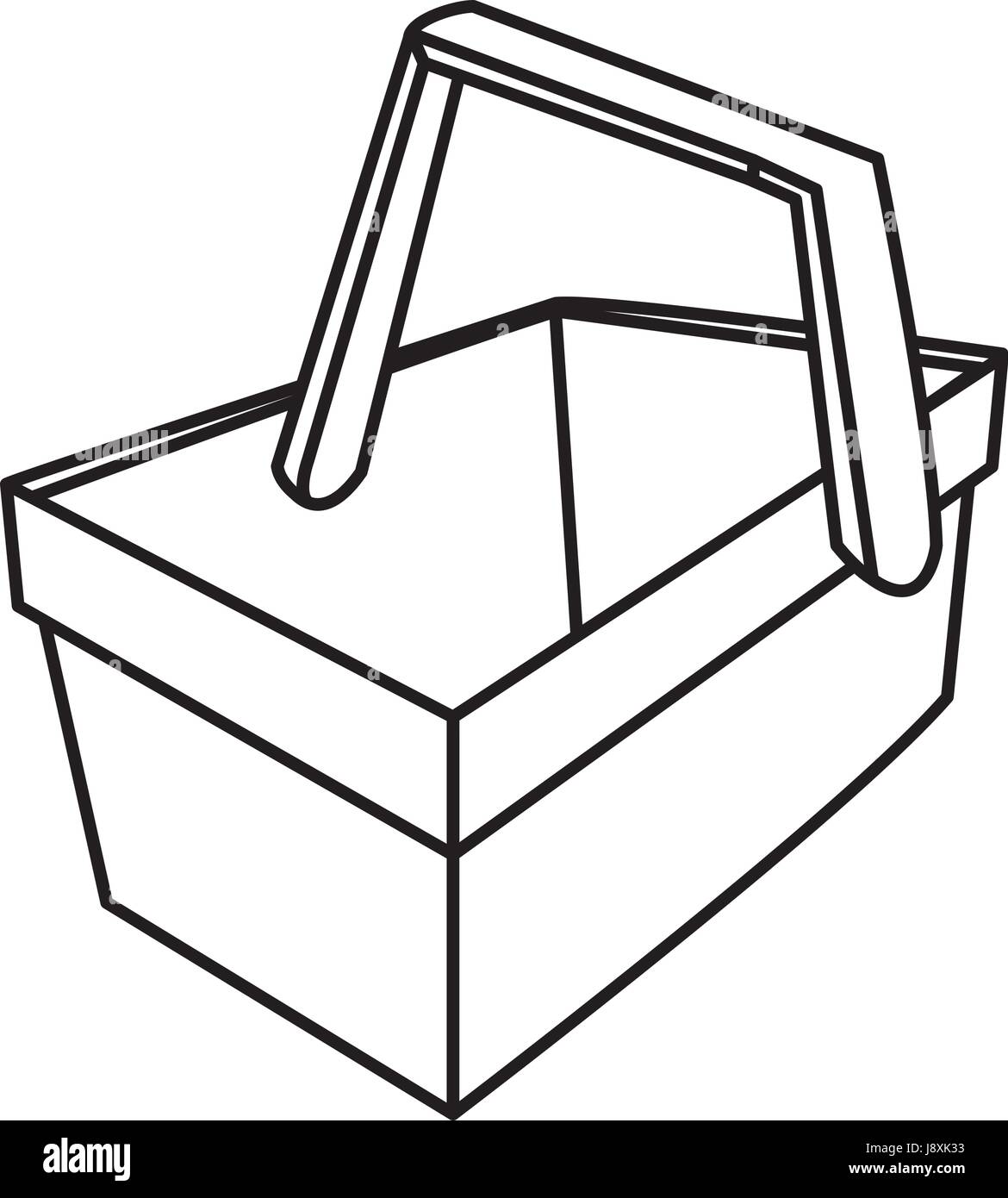 Food hamper icon outline Stock Vector Images - Alamy