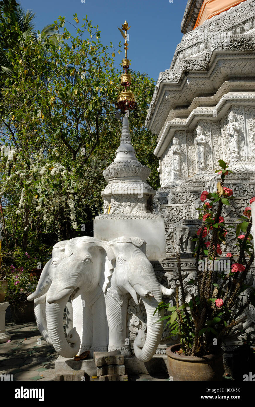 temple, thailand, elephants, sculptures, thai, temple, asia, shine ...