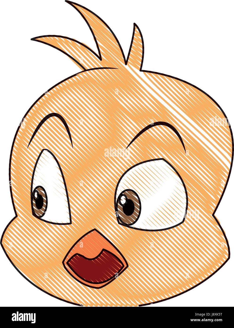 cartoon little chicken bird farm animal image Stock Vector Image & Art ...