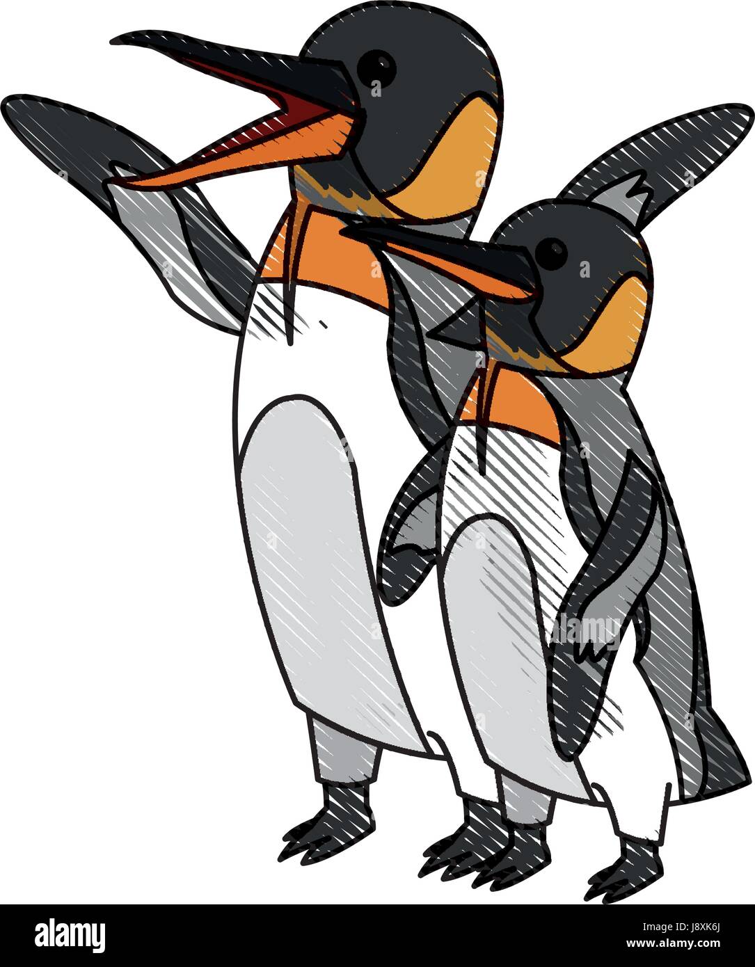 Baby penguin with parent Stock Vector Images - Alamy