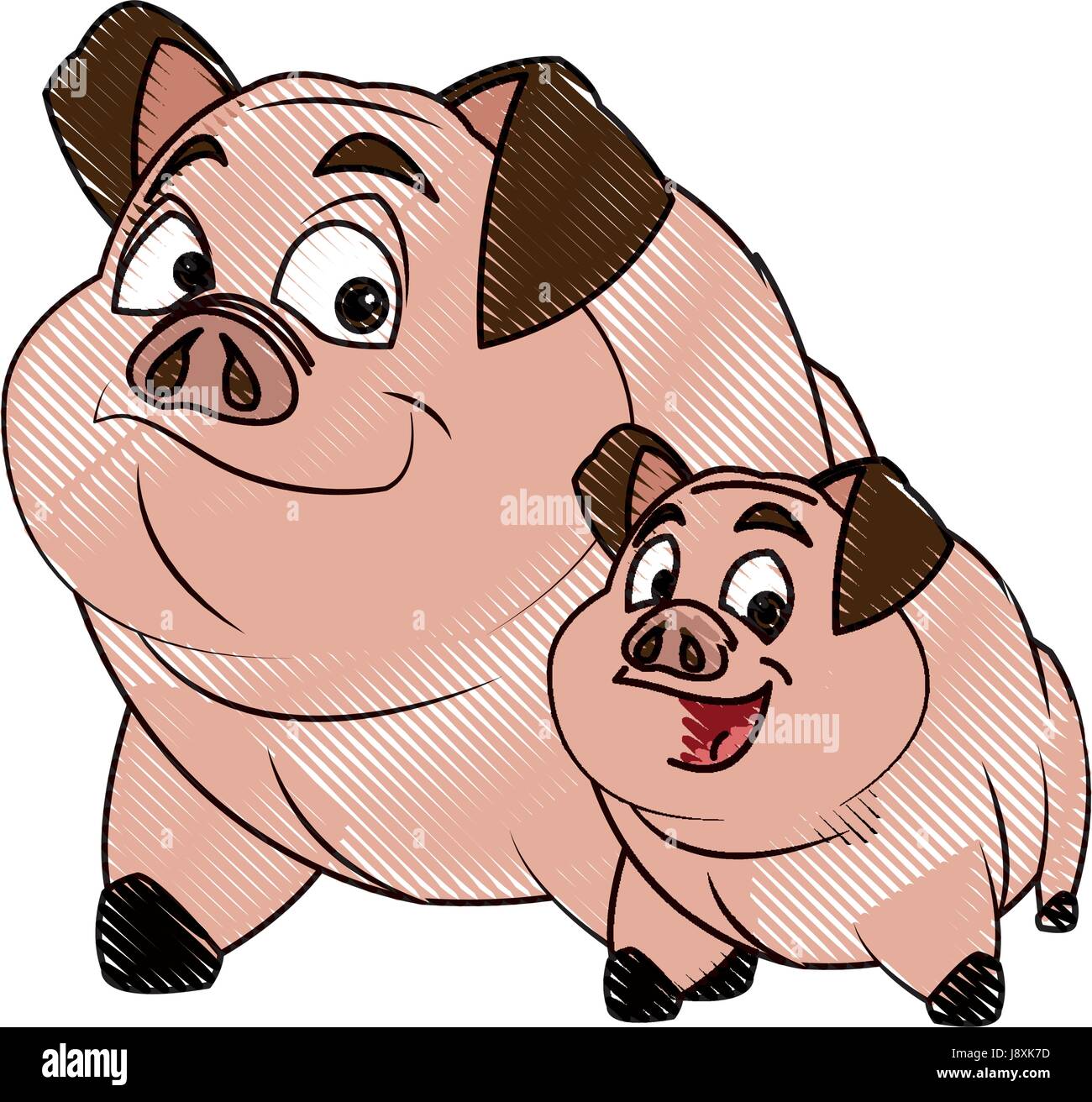 pig character, farm animal domestic image Stock Vector Image & Art - Alamy