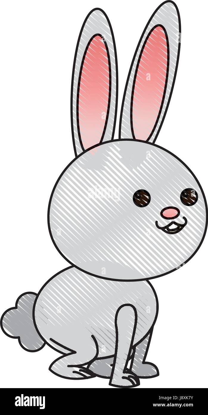 cute cartoon rabbit wildlife animal speed Stock Vector Image & Art - Alamy