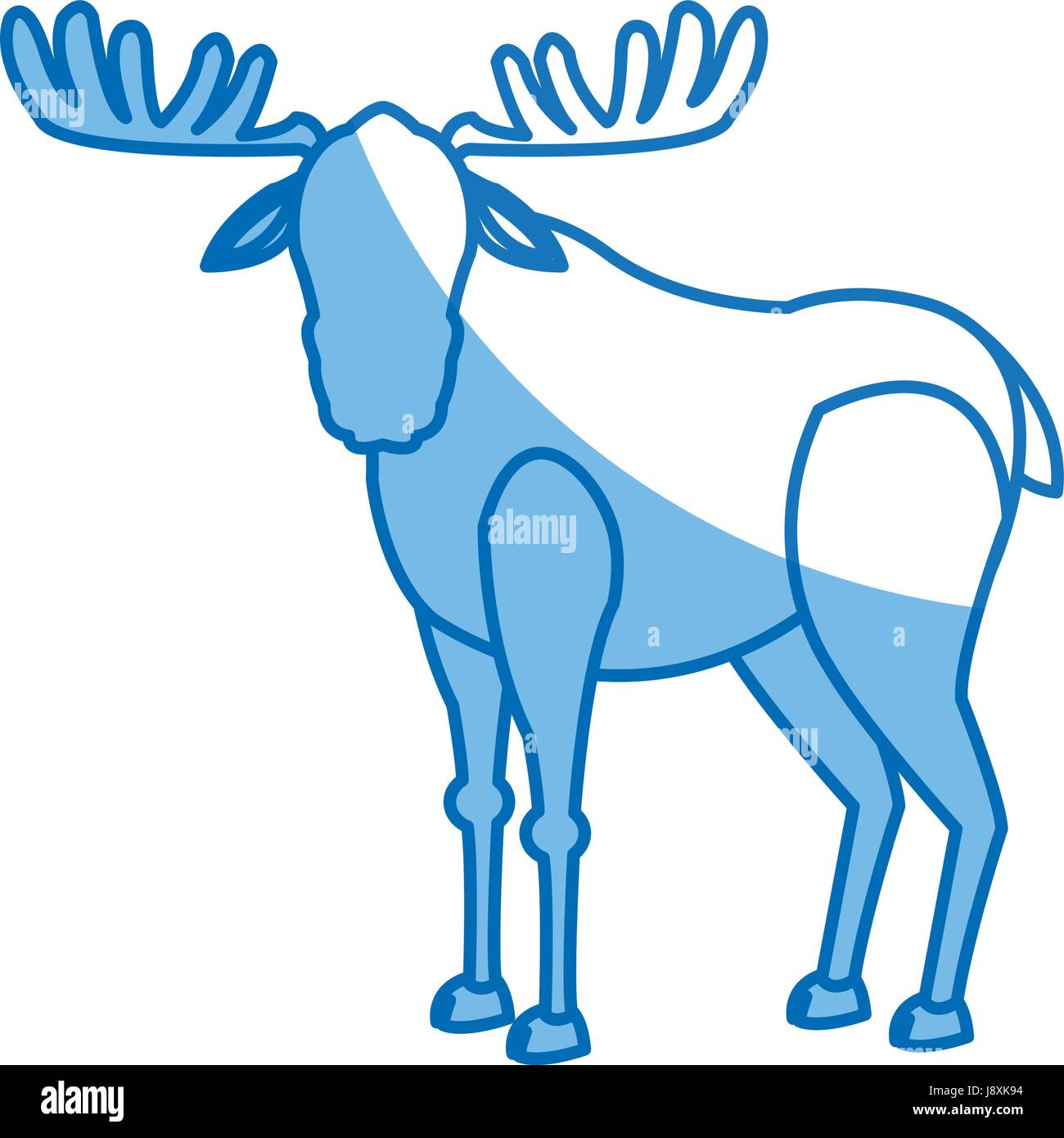 moose antler animal natural wildlife image Stock Vector Image & Art - Alamy